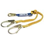 Werner 6 ft. DeCoil Stretch Twin Leg Lanyard (DCELL Shock Pack, Elastic ...