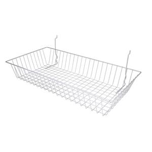 Econoco 12 in. W x 12 in. D x 8 in. H Black Deep Wire Basket (Pack of 6 ...