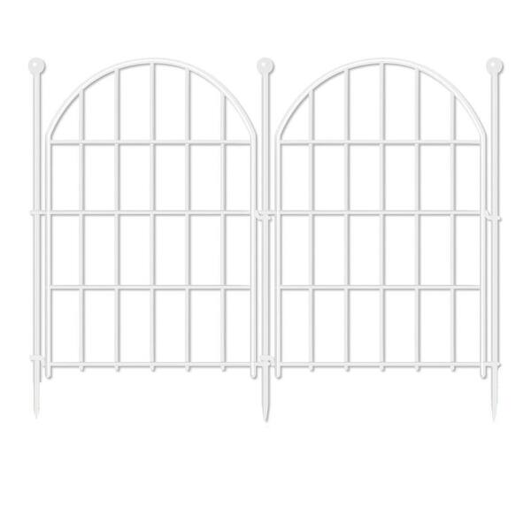 Justincity 26 Pack 17 in. Arched Rustproof Metal Garden Fence No Dig ...