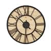 Madison Park Mason Natural/Black 23.6 in. Wood Wall Clock MP95D-0303 ...