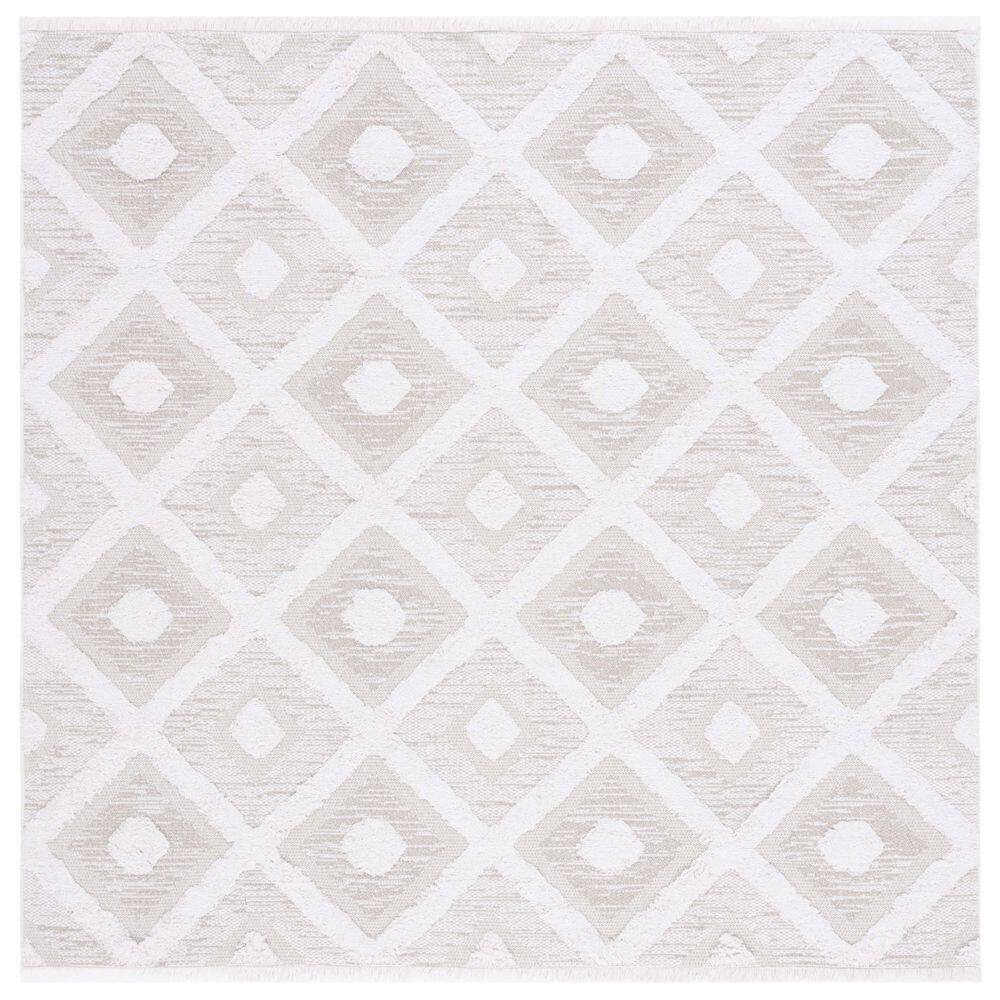 SAFAVIEH Augustine Beige Ivory 6 Ft X 6 Ft Striped Geometric Square