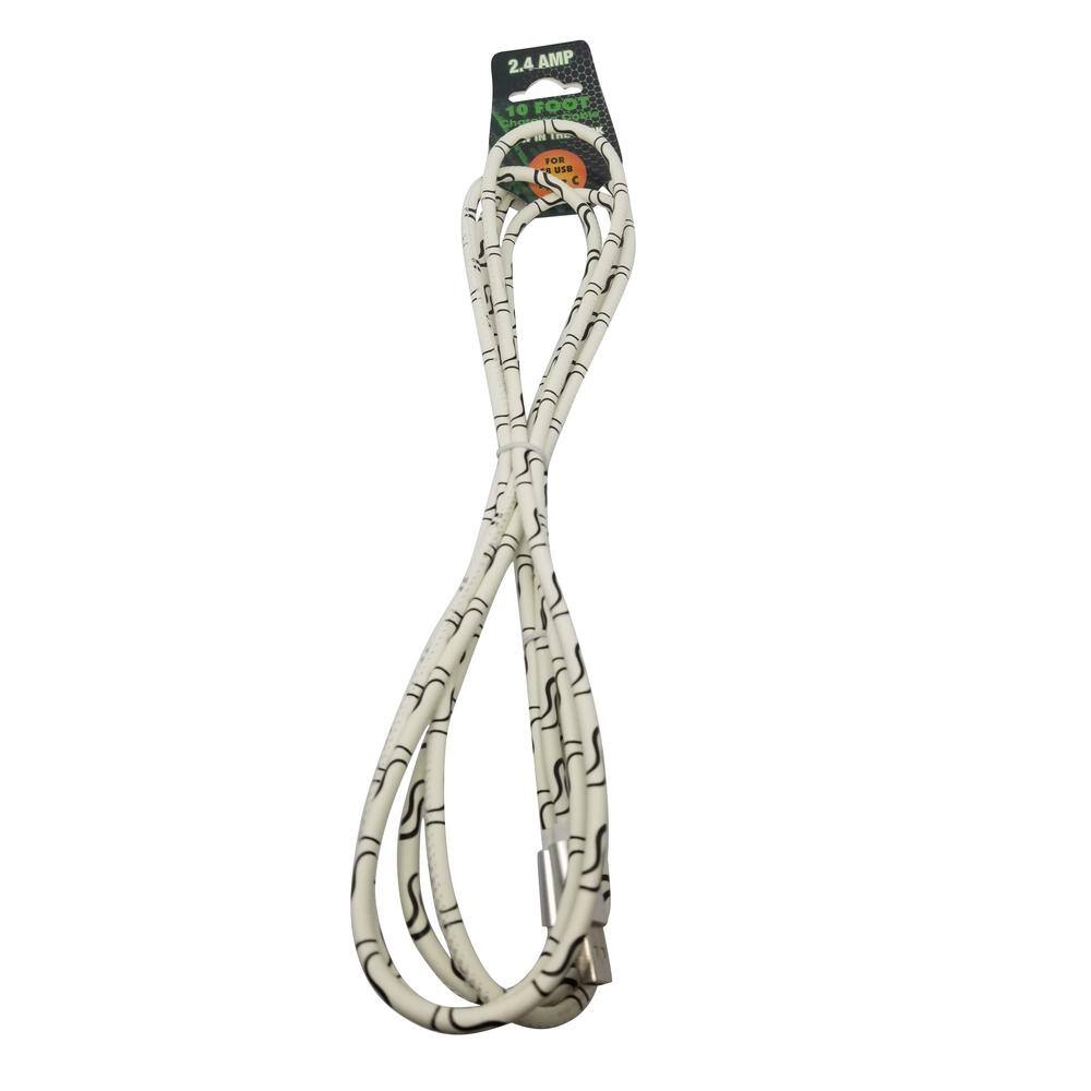 VALUEMAX PRODUCTS 120 in. Glow in the Dark Charging Cord USB C 103 ...