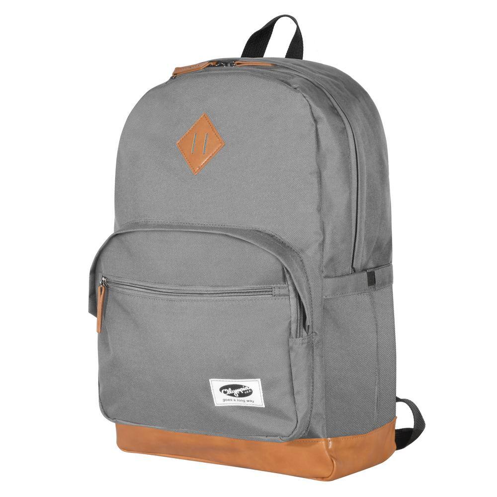 Olympia USA Element 18 in. Gray Backpack BP-2700-GY - The Home Depot