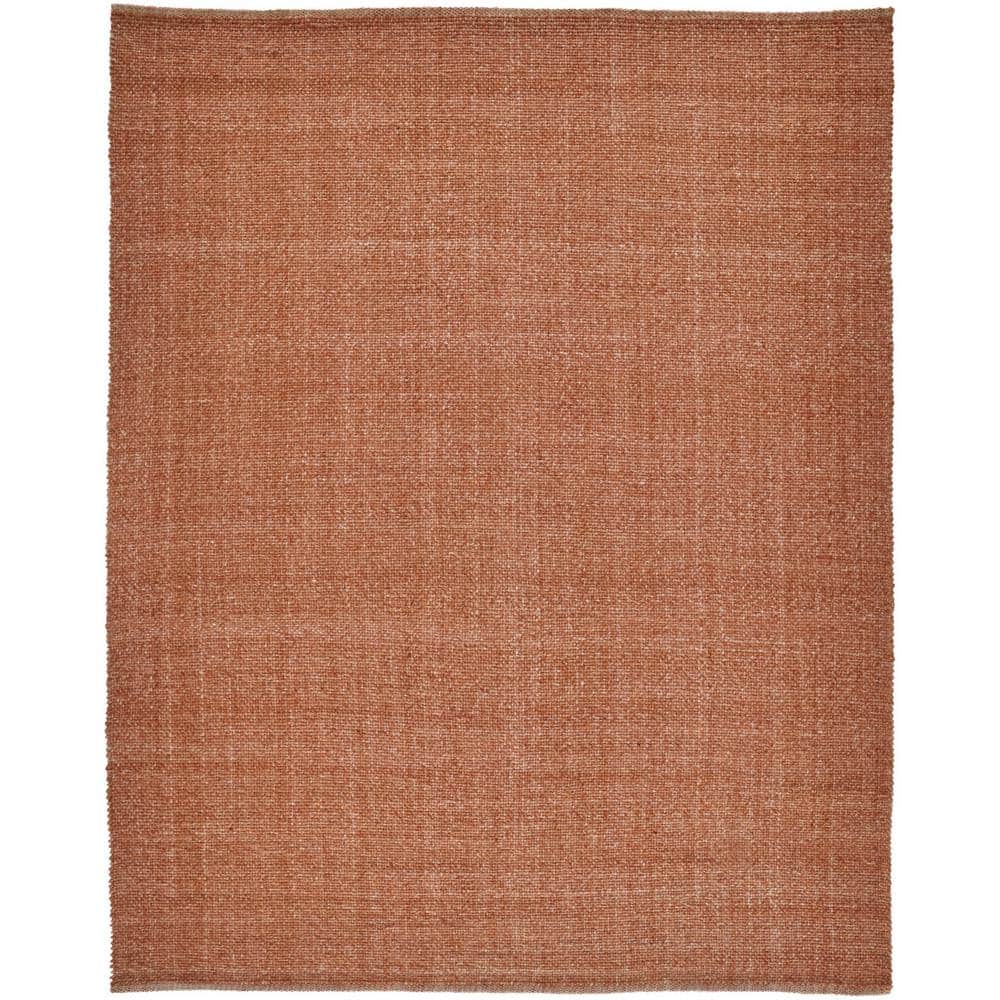HomeRoots 12 x 15 Orange Solid Color Area Rug 2000514588 - The Home Depot