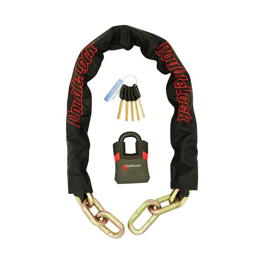 DoubleLock MAMMOTH Bundle, Ultra Duty Shielded Padlock with 3.5 ft ...