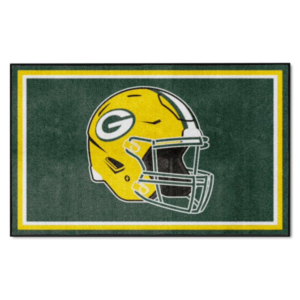 FANMATS Green Bay Packers Blue 4 ft. x 6 ft. Plush Area Rug 38267 - The ...