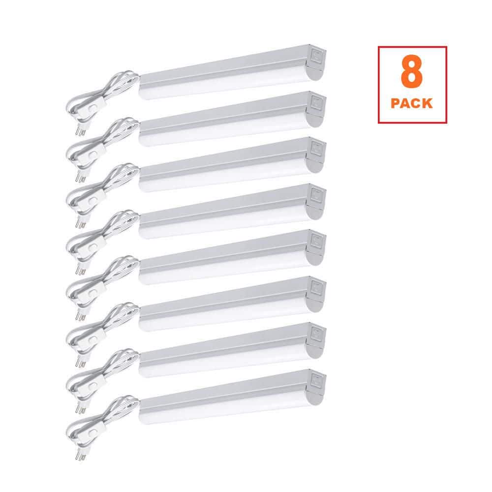 Commercial Electric 8-Pack 2 ft. Garage LED Linkable Strip Light ...