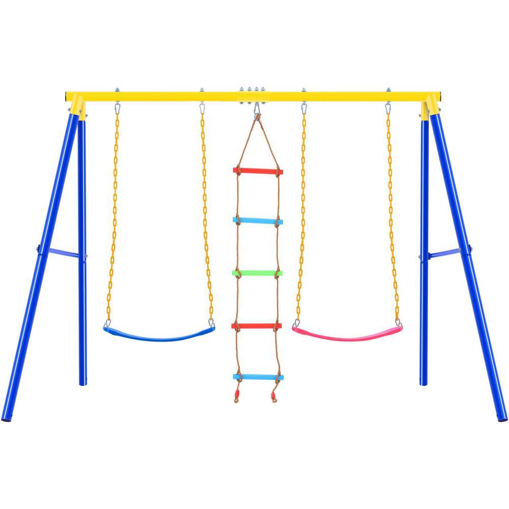 Tidoin Outdoor Toddler Swing Set with Climbing Ladder, Swing and ...