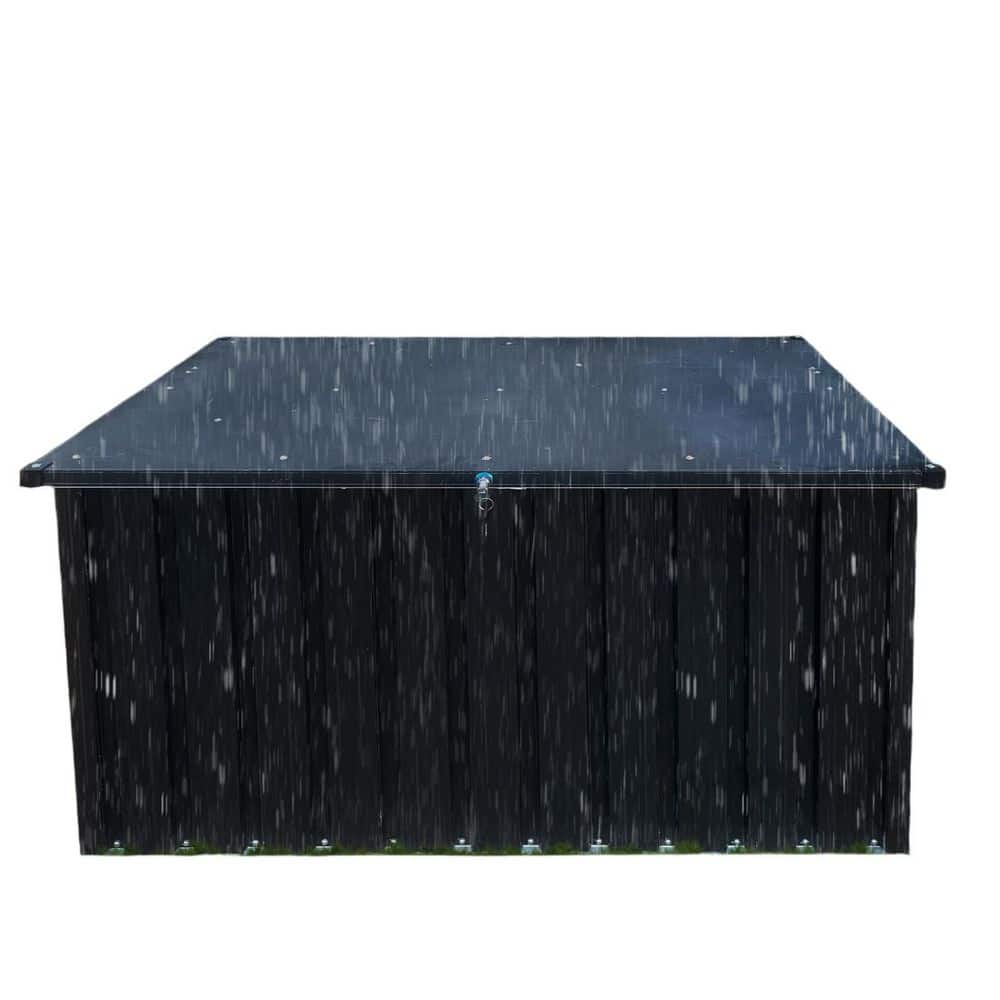 Tileon 161 GAL. Outdoor Metal Storage Box Store Small, Deck Box in ...