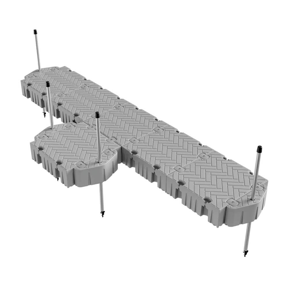 Tommy Docks Flexx 8 ft. Extended T-Shaped Floating Dock Package with ...