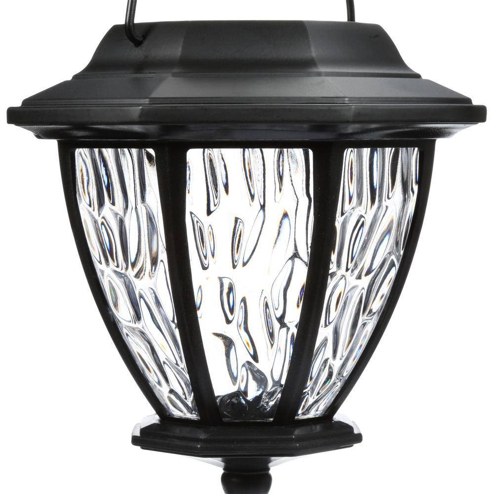 Buy Solar Matte Black Outdoor Integrated LED Shepard Hook Landscape ...
