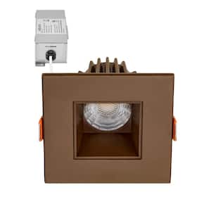Maxxima 2 in. Slim Round Recessed Anti-Glare LED Downlight, Bronze Trim ...