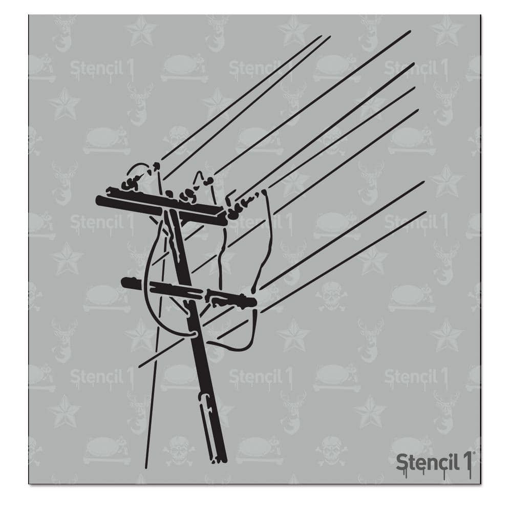 Stencil1 Power Lines Small Stencil-S1_01_32_S - The Home Depot