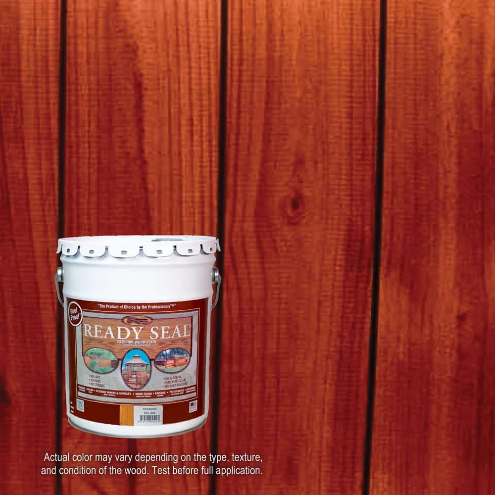 Ready Seal 5 gal. Redwood Exterior Wood Stain and Sealer 520 - The Home ...