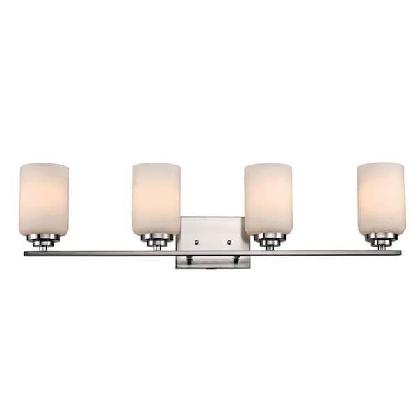 Bel Air Lighting Mod Pod 31.25 in. 4-Light Polished Chrome Bathroom ...