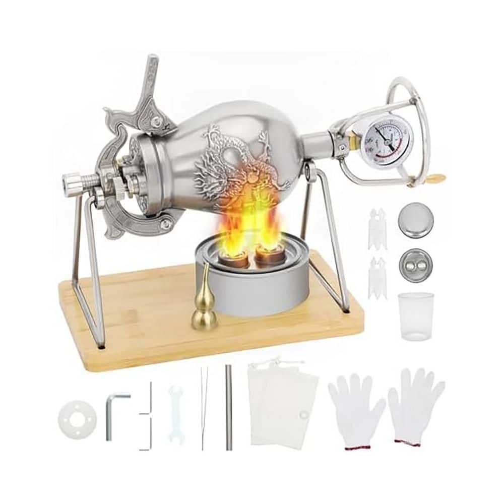 Stainless Steel Mini Popcorn Maker - 350ml Capacity with 2 Cotton Bags ...