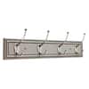 Liberty Galena 27 in. Pebble Gray and Polished Nickel Pilltop Hook Rack ...