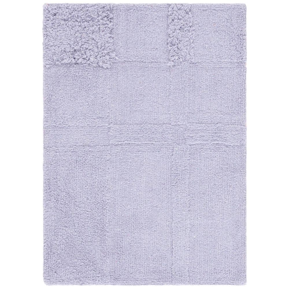 SAFAVIEH Easy Care Lilac 3 ft. x 5 ft. Machine Washable High-Low Solid ...