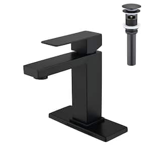 Single Handle Straight Spout Single Hole Bathroom Sink Faucet with Pop ...
