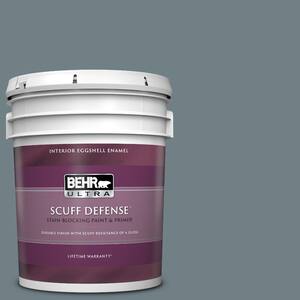 BEHR MARQUEE 1 gal. #BXC-48 Courtyard Blue Satin Enamel Interior Paint ...