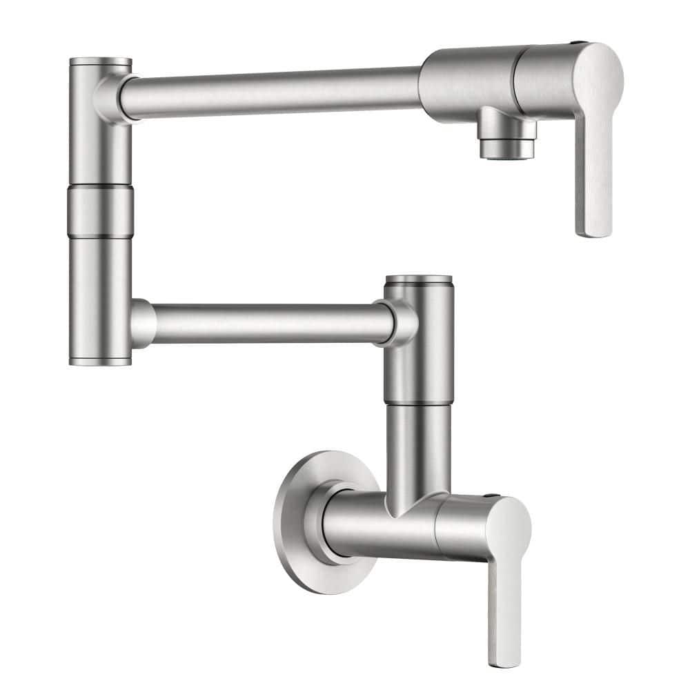 KRAUS Oletto Wall Mount Pot Filler Kitchen Faucet with Retractable Arm ...