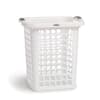 Taurus White Plastic Laundry Hamper with Portable Comfort Grip Handles ...