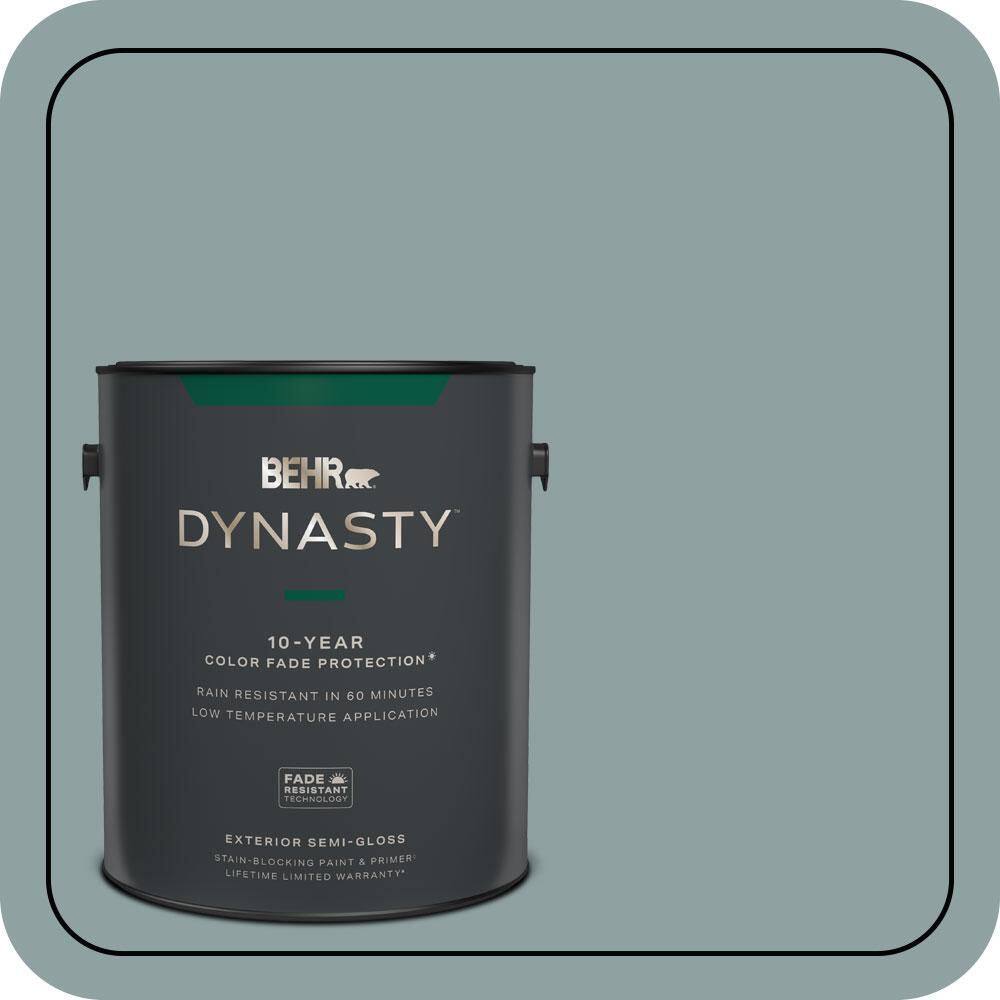 BEHR DYNASTY 1 gal. #N440-4 October Sky Semi-Gloss Enamel Exterior ...