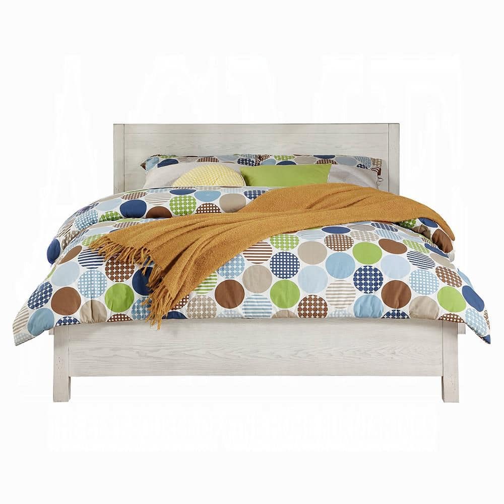 Acme Furniture Celerina White Frame Queen Platform Bed BD00615Q - The ...