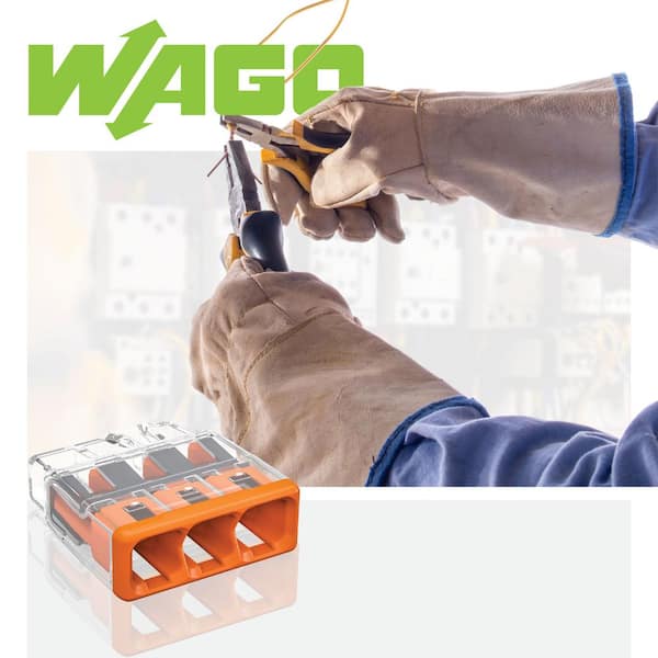 WAGO 2773 Series 3-Port Push-in Wire Connector for Junction Boxes ...