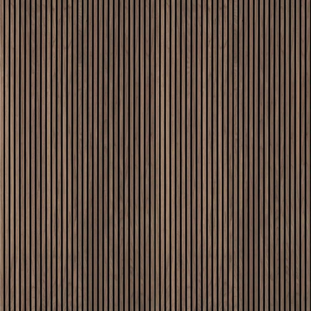 MSI Tawny Acoustic 9.5 in. x 94.5 in. Mixed Wood Slat Flat Wall Panel ...