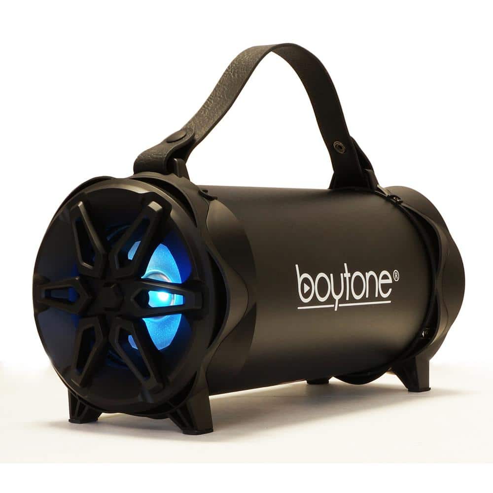 Boytone BT42BK Portable Bluetooth Cylinder Speaker and 3 in. Woofer-BT42BK - The Home Depot