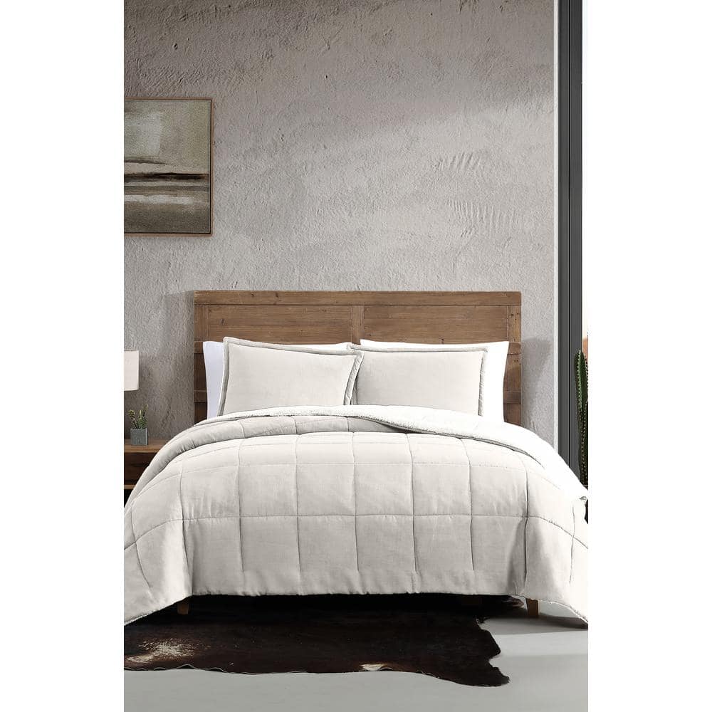 Wrangler Legendary 3-Piece Beige Microsuede Full/Queen Comforter-Sham ...