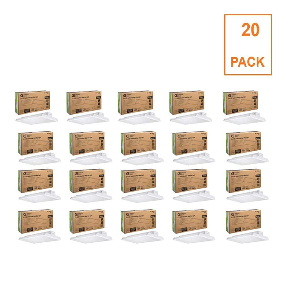 Commercial Electric 20-Pack 2 ft. 18000 Lumens 171-Watts Integrated LED ...