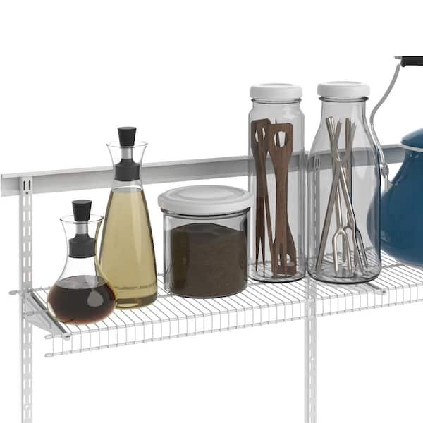 ClosetMaid 72 in. L x 12 in. D White Close Mesh Wire Closet Shelf 10000 ...