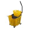 SPARTA 8.75 gal. Yellow Polypropylene Mop Bucket Combo with Wringer and ...