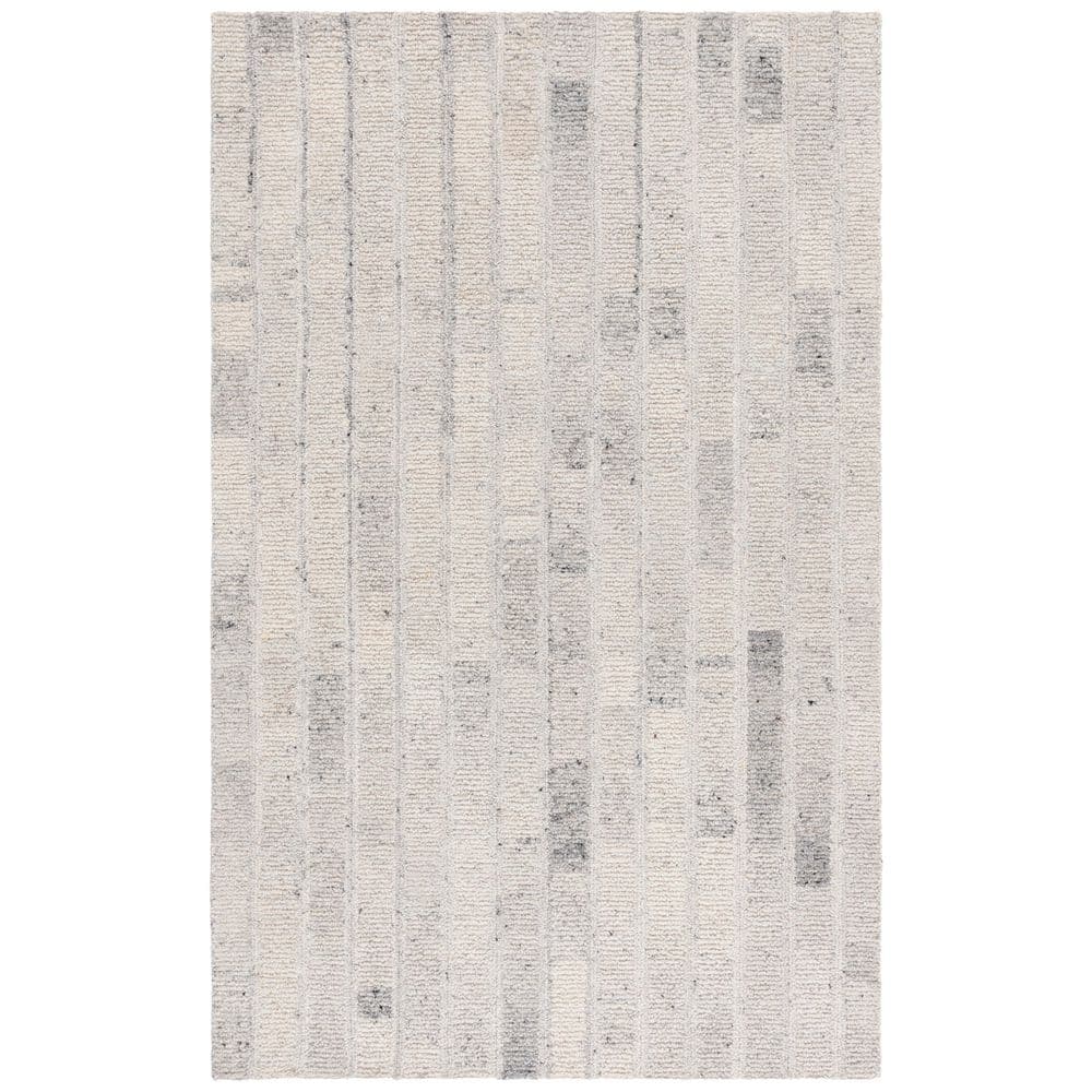 SAFAVIEH Harvest 8 ft. x 10 ft. Light Gray Isometric Tile Area Rug ...