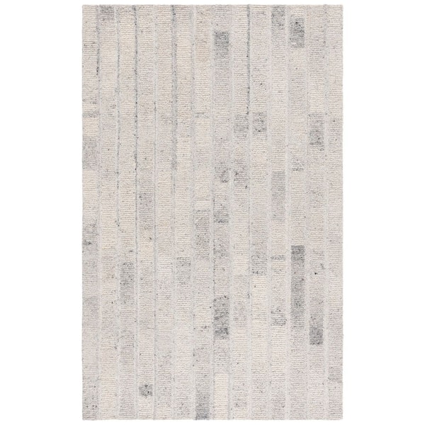 SAFAVIEH Harvest 8 ft. x 10 ft. Light Gray Isometric Tile Area Rug ...