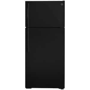 Whirlpool 14 cu. ft. Top Freezer Refrigerator in Black WRT134TFDB - The ...