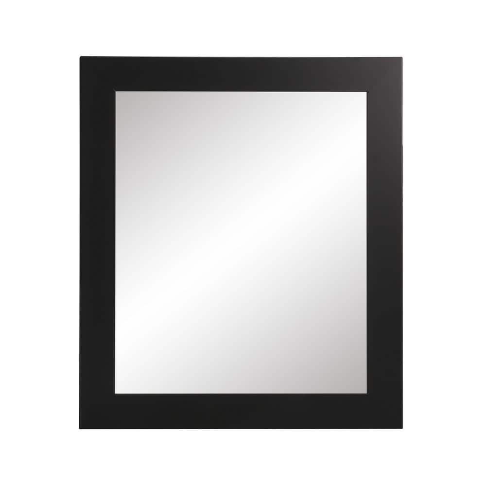 BrandtWorks Large Rectangle Black Modern Mirror (50 in. H x 32 in. W ...