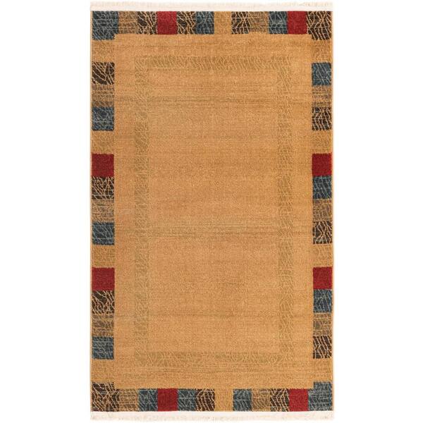 Unique Loom Fars Valencia Beige 3' 3 x 5' 3 Area Rug 3116289 - The Home ...