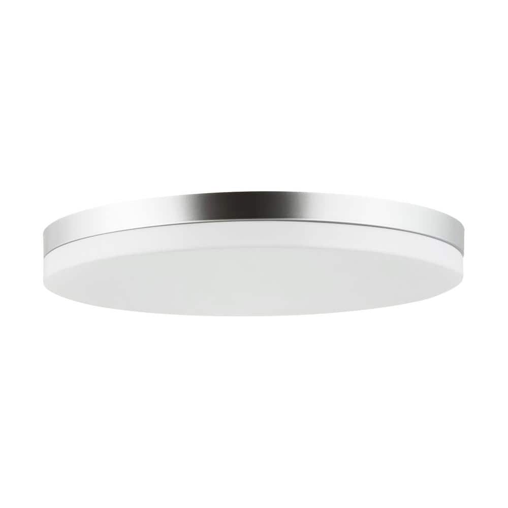 Sunlite 10 in. 1-Light White Selectable LED Dimmable Slim Round Ceiling ...