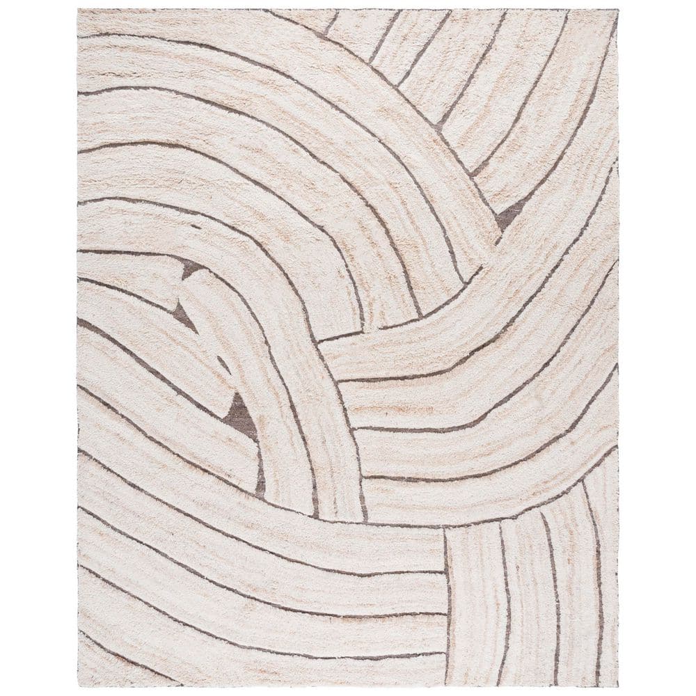 SAFAVIEH Casablanca 8 ft. x 10 ft. Natural/Beige Abstract Swirls Area ...
