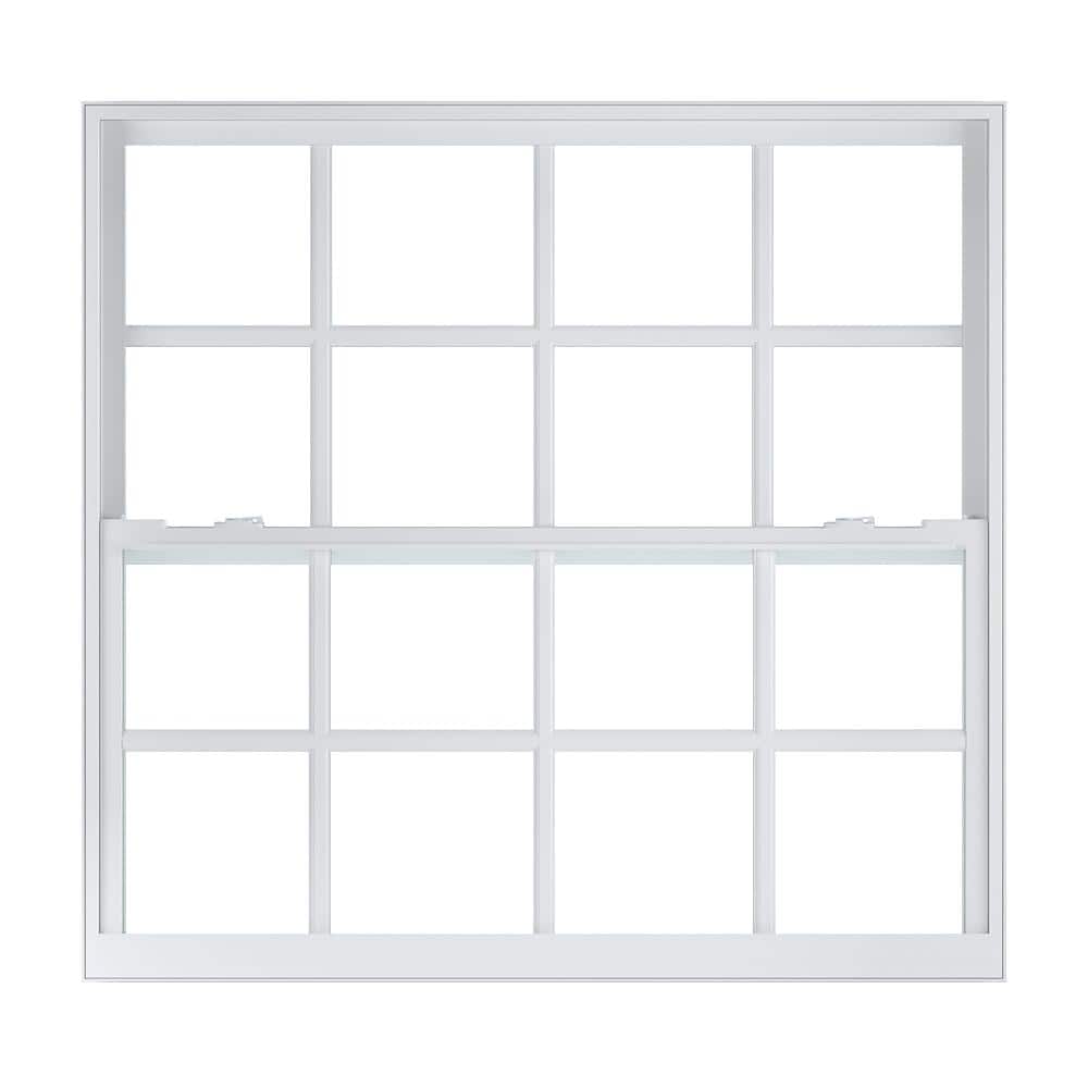 American Craftsman 52 in. x 49.5 in. 70 Series White Single Hung Low-E ...