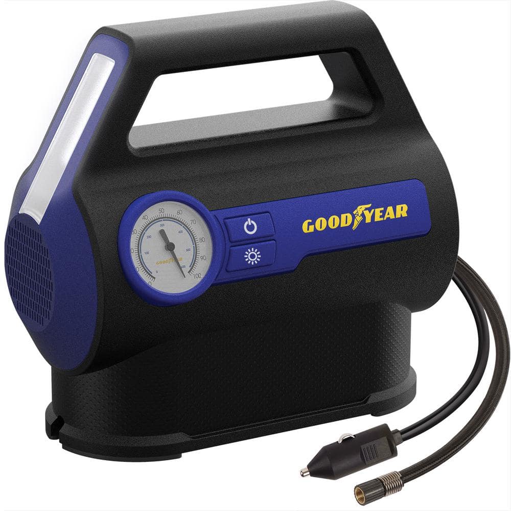 Goodyear Analog Tire Inflator and Air Compressor 7-Minutes Flat to Full ...