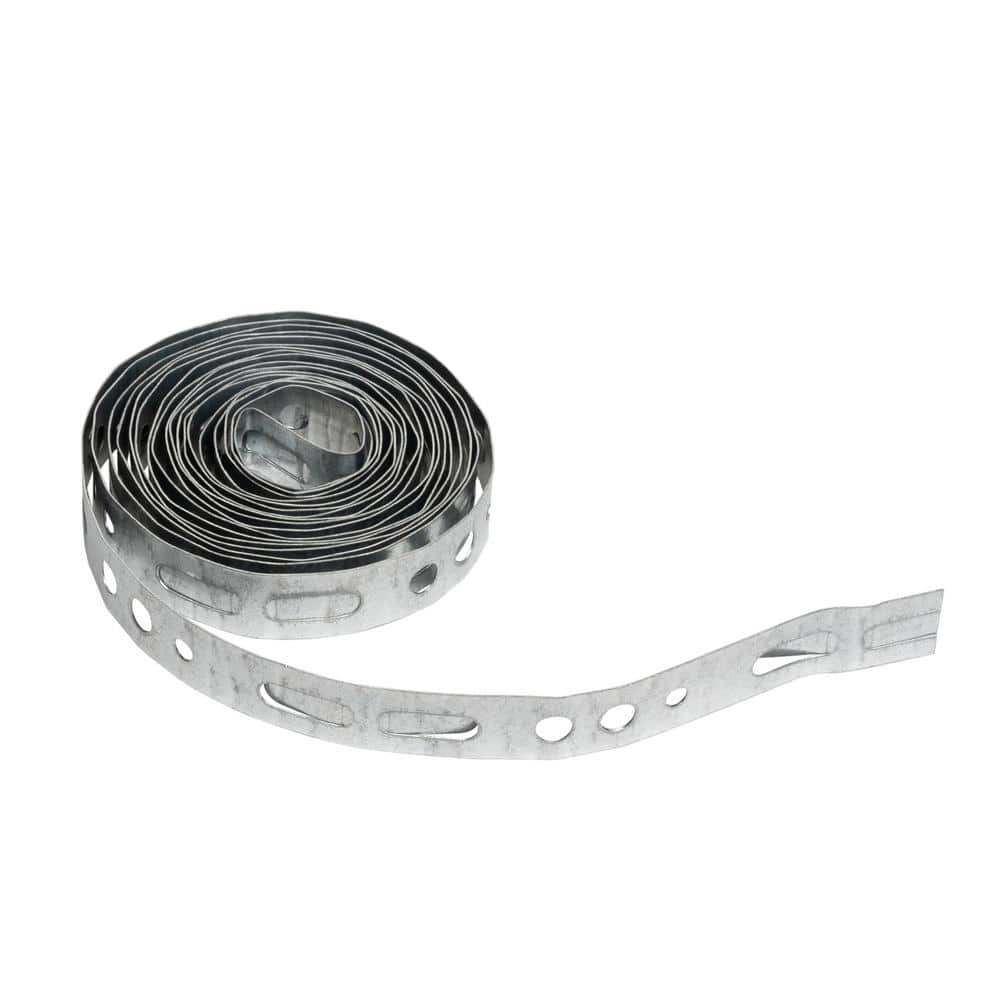 Oatey 3/4 in. x 10 ft. Galvanized Interlocking Metal Hanger Strap 33537 ...
