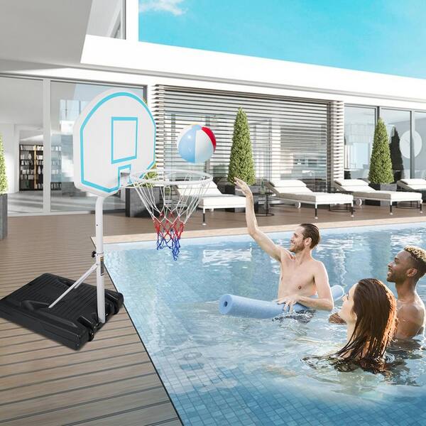 Above Ground Pool IGL Pool Basketball Hoop & Volleyball Set, Adjustable ...