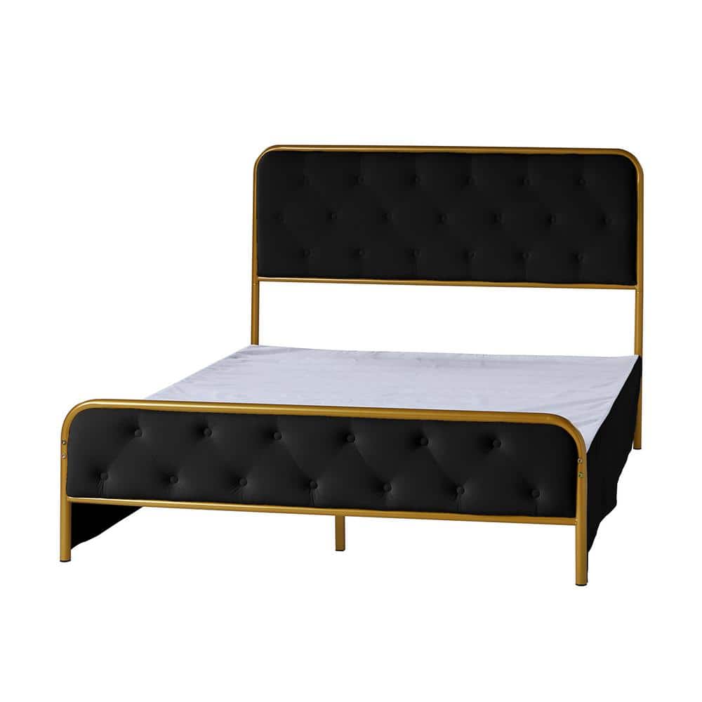 Jayden Creation Marlene Black Contemporary Upholstered Queen Size