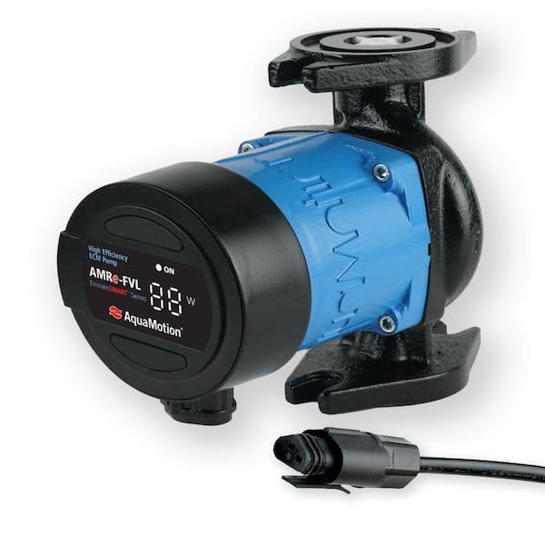 AquaMotion ECM 18 GPM Hot Water Circulating Pump with Check Valve and ...