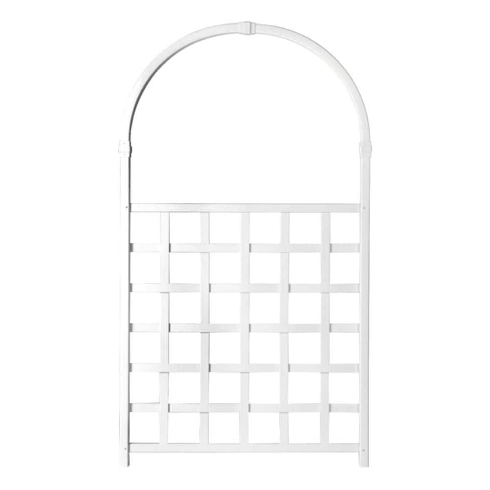 Phewnyzo 42 in. W x 75 in. H Vinyl Garden Trellis for Climbing Plants ...