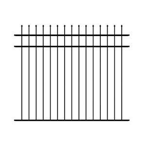 FORGERIGHT 4 ft. H x 6 ft. W Osprey Black Aluminum Fence Panel (5-Pack ...